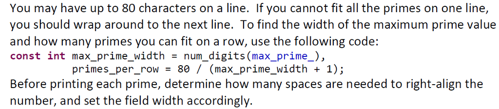 You may have up to 80 characters on a line. If you | Chegg.com