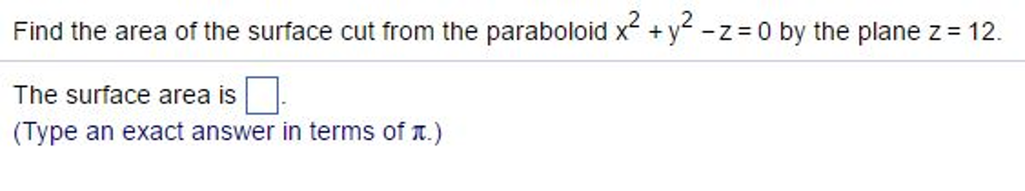 Solved Find the area of the surface cut from the paraboloid | Chegg.com
