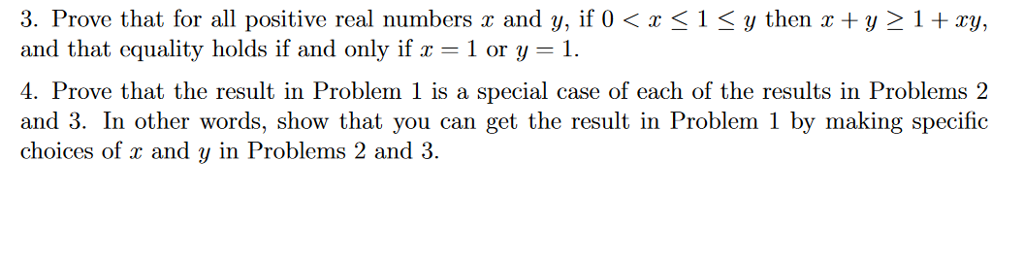 Solved 3. Prove that for all positive real numbers x and y, | Chegg.com