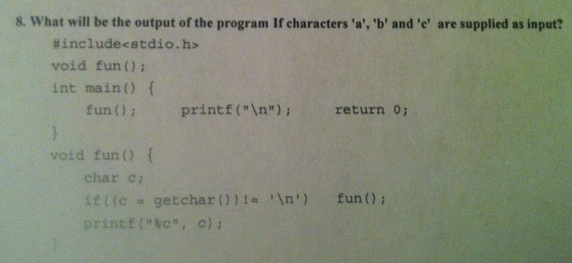 Solved What will be the output of the program If characters | Chegg.com