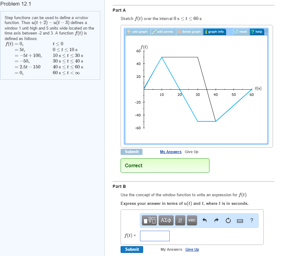 Solved Step functions can be used to define a window | Chegg.com