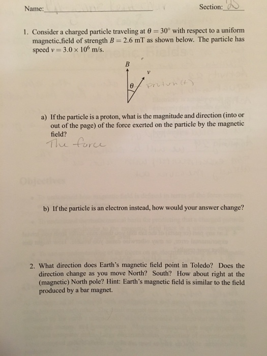 Solved Consider a charged particle traveling at theta = | Chegg.com