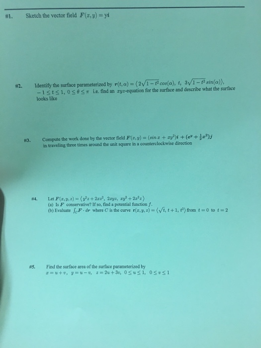 Solved Sketch the vector field F(x, y) = yi Identify the | Chegg.com