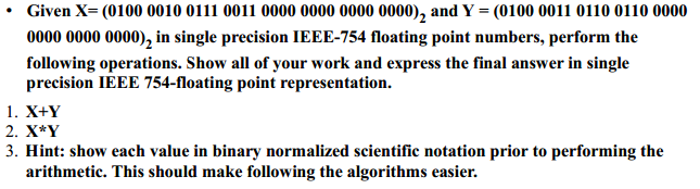 Solved Given X= (0100 0010 0111 0011 0000 0000 0000 0000)2 | Chegg.com