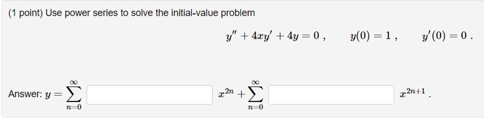 Solved: Use Power Series To Solve The Initial-value Proble... | Chegg.com