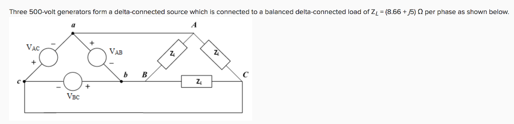 Solved Three 500-volt generators form a delta-connected | Chegg.com