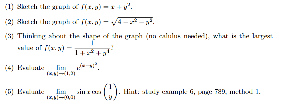 Solved Sketch the graph of f(x, y) = x + y^2. Sketch the | Chegg.com