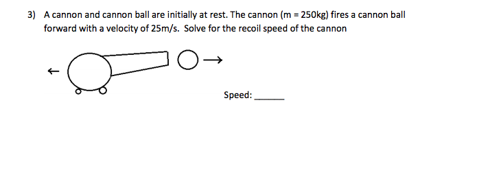Solved A cannon and cannon ball are initially at rest. The | Chegg.com
