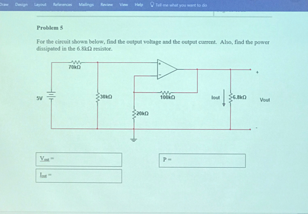 Solved Tell me what you want to do Draw Design Layout | Chegg.com