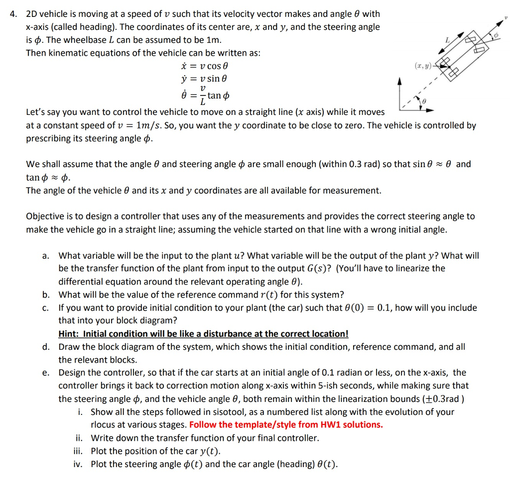 2D vehicle is moving at a speed of u such that its | Chegg.com