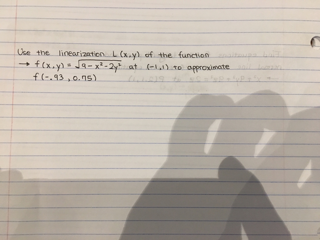 Solved: Use The Linearization L(x, Y) Of The Function Righ... | Chegg.com