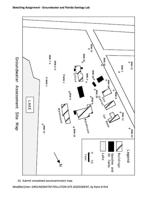 Solved Sketching Assignment Groundwater and Florida Geology | Chegg.com