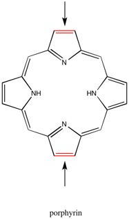 Depicted above is a generic porphyrin ring. The | Chegg.com