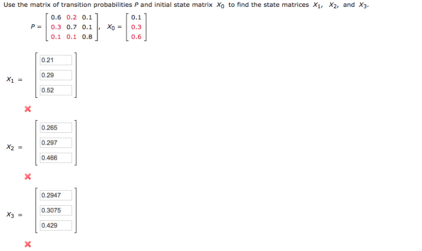 Solved Use the matrix of transition probabilities P and | Chegg.com