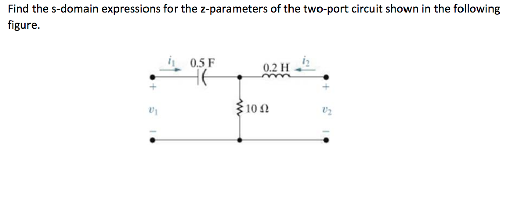 Solved Find the s-domain expressions for the z-parameters of | Chegg.com