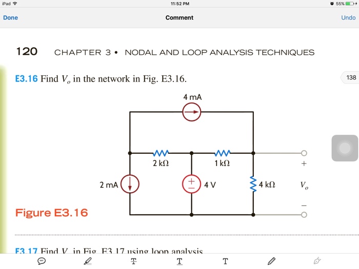 Solved Find V_o in the network in Fig. E3.16 | Chegg.com