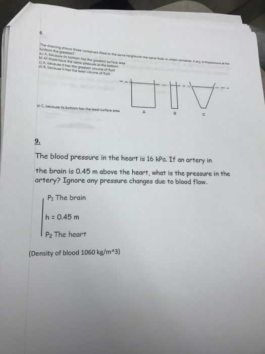 Solved The drawing shows three container filled to the same | Chegg.com