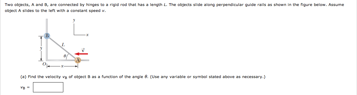 Solved Two objects, A and B, are connected by hinges to a | Chegg.com