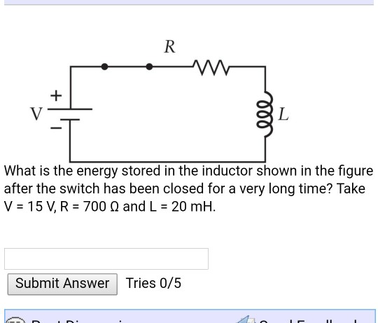 Solved What is the energy stored in the inductor shown in | Chegg.com