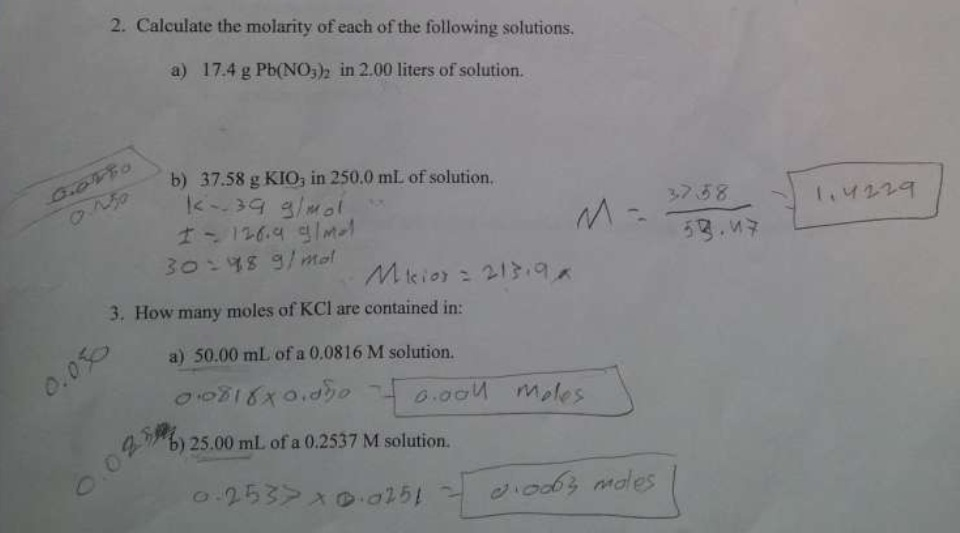 Solved: Calculate The Molarity Of Each Of The Following So... | Chegg.com