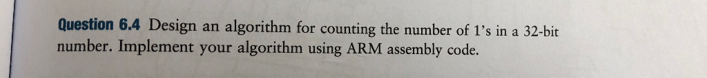 Solved Please Implement your algorithm using ARM assembly in | Chegg.com