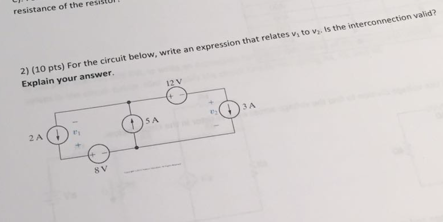 Solved For the circuit below, write an expression that | Chegg.com