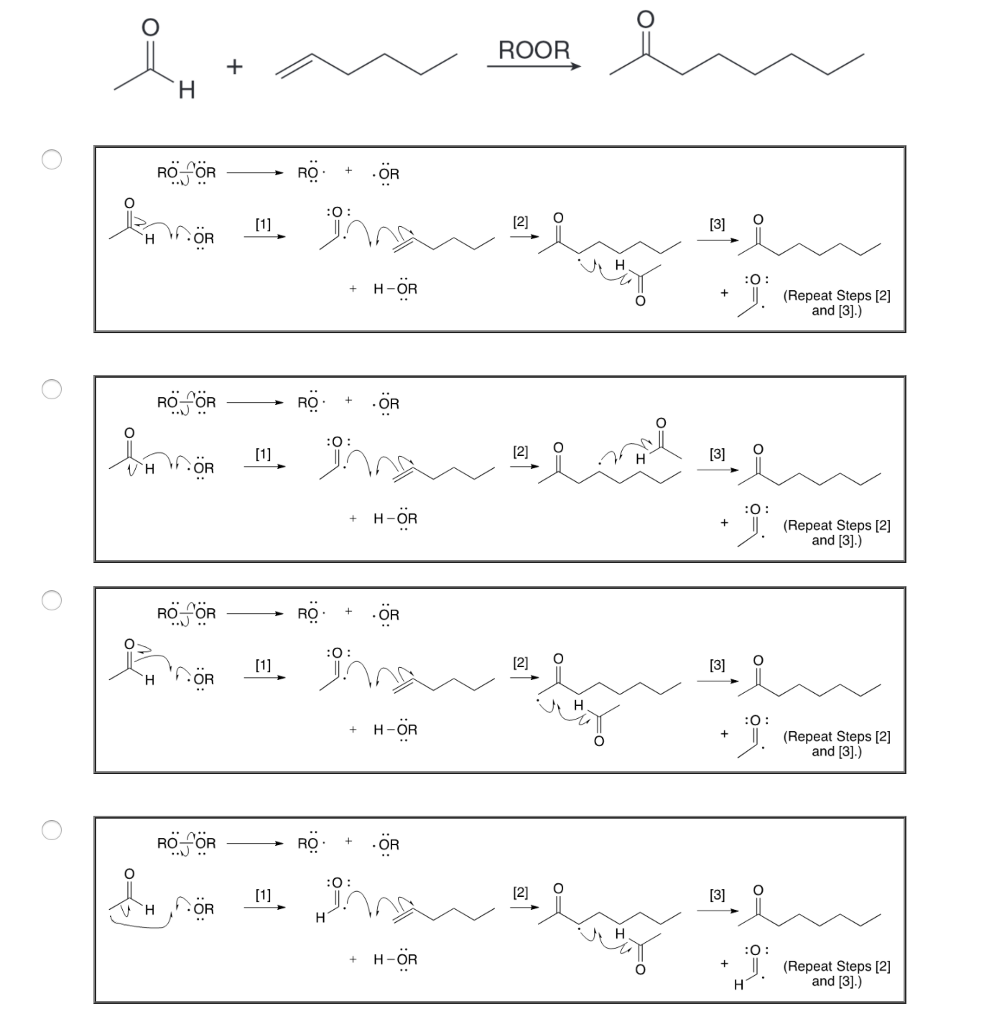 Solved Select the stepwise mechanism for the following | Chegg.com