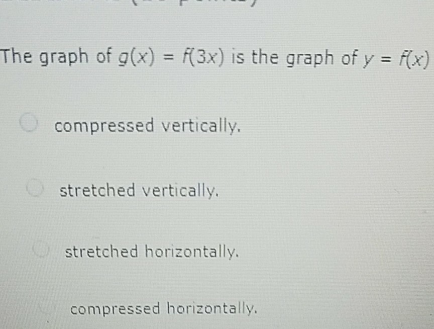 Solved The graph of gx) fx -2) +3 is the graph of y fx) | Chegg.com