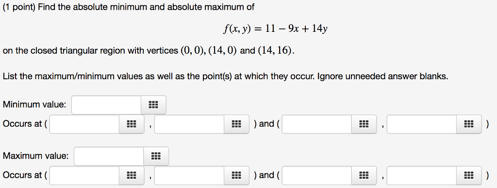 Solved 1 Point A Contour Diagram For A Function F X Y Is