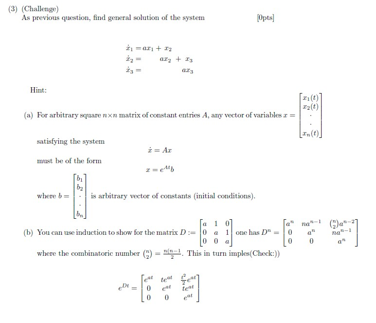Solved (3) (Challenge) As previous question, find general | Chegg.com