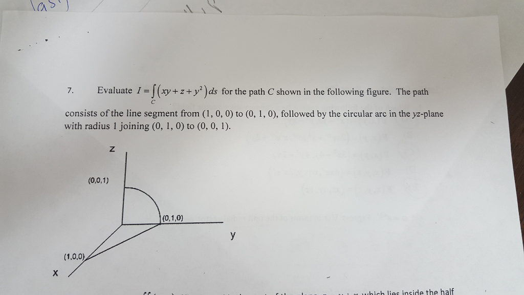 Solved Evaluate I = integral_C (xy + z + y^2) ds for the | Chegg.com