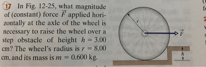 Solved In Fig. 12-25, what magnitude of (constant) force F | Chegg.com