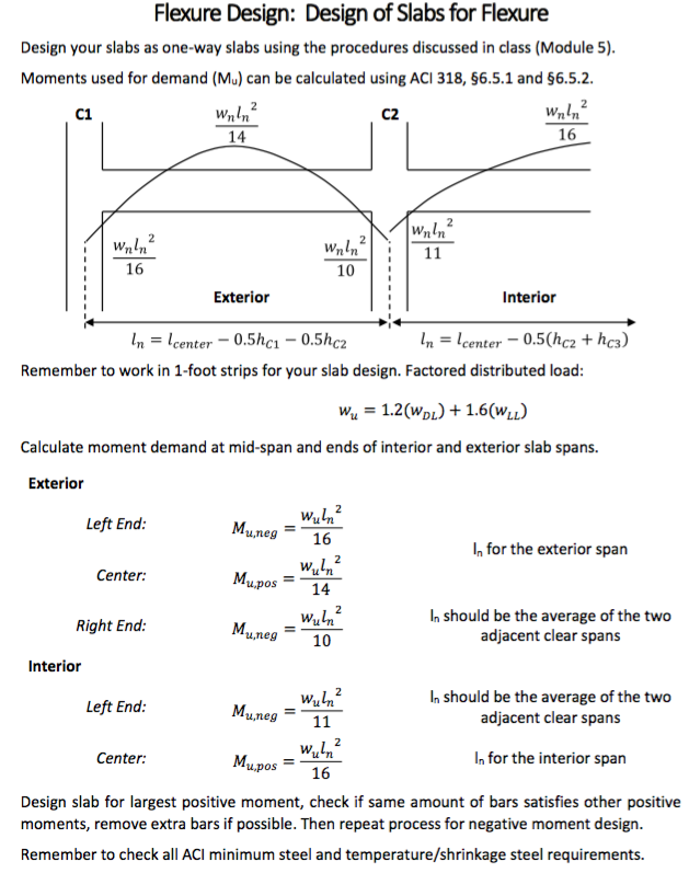 Flexure Design: Design of Slabs for Flexure Design | Chegg.com