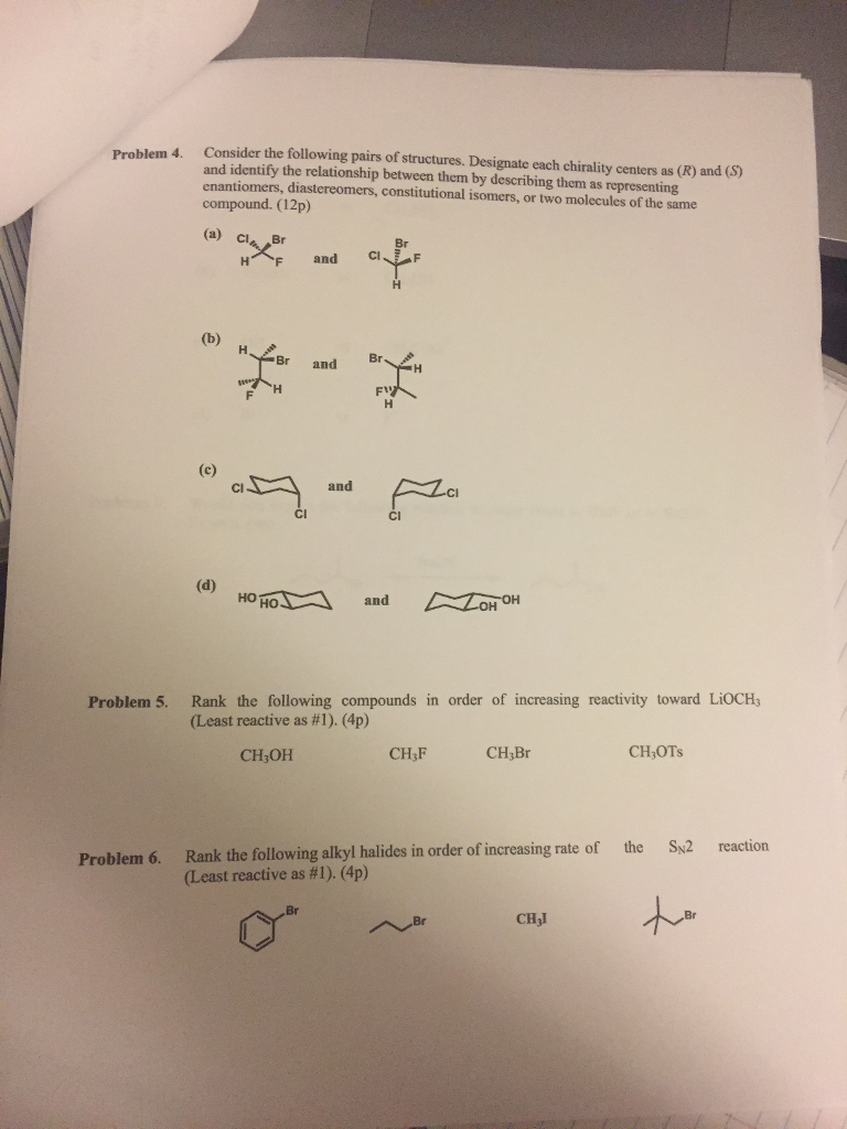 Solved Problem 4. Consider the following pairs of | Chegg.com