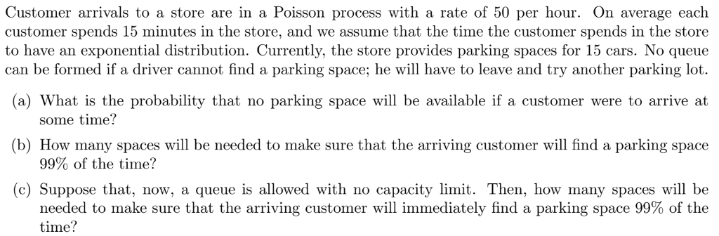 Customer arrivals to a store are in a Poisson process | Chegg.com