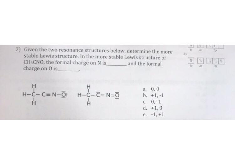 Solved Given the two resonance structures below, determine | Chegg.com