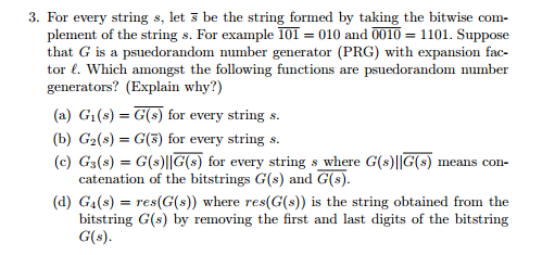 Solved For every string s, let s be the string formed by | Chegg.com
