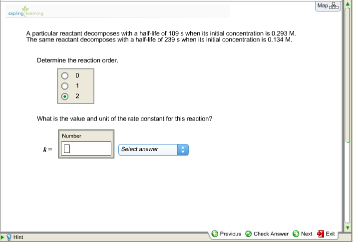 Solved Map pling A particular reactant decomposes with a | Chegg.com