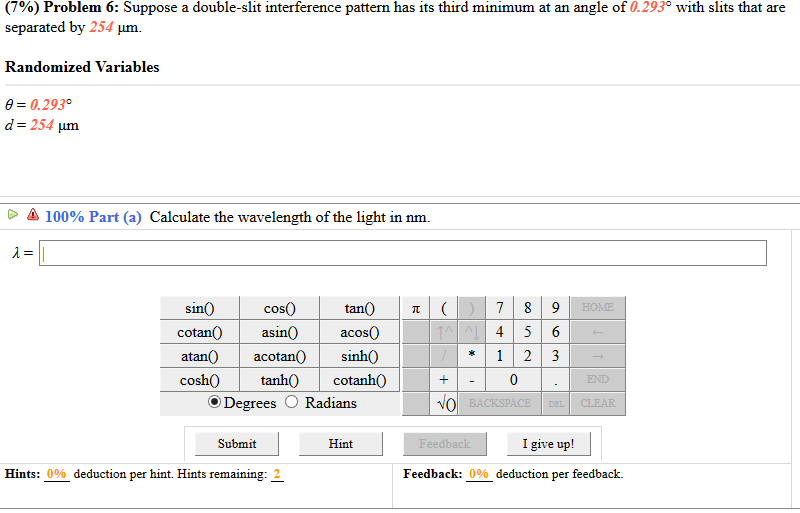 Solved: Suppose A Double-slit Interference Pattern Has Its... | Chegg.com