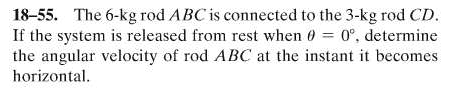 Solved The 6-kg rod ABC is connected to the 3-kg rod CD. If | Chegg.com
