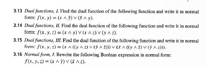 Solved Find the dual function of the following function and | Chegg.com
