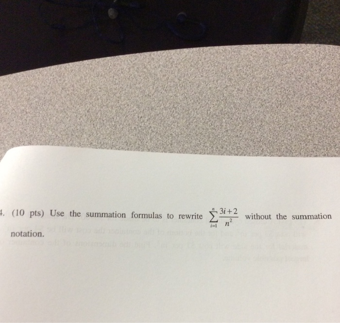 Solved Use the summation formulas to rewrite Sigma^n_i = 1 | Chegg.com
