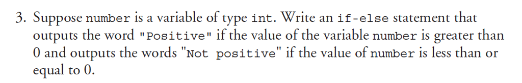 Solved 3. Suppose number is a variable of type int. Write an | Chegg.com