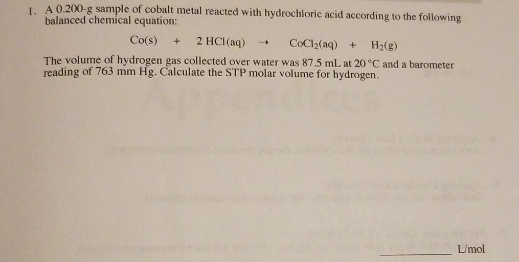 Solved A 0.200-g sample of cobalt metal reacted with | Chegg.com