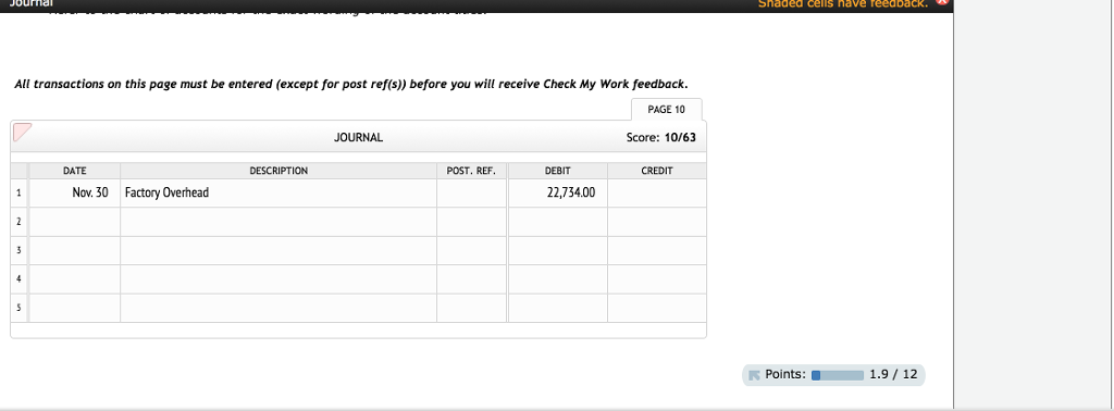 Solved All transactions on this page must be entered (except | Chegg.com
