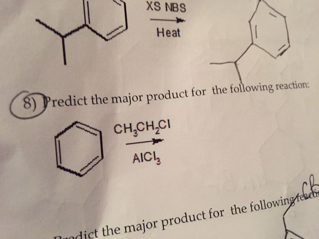 Solved XS NBS = Heat Predict the major product for the | Chegg.com
