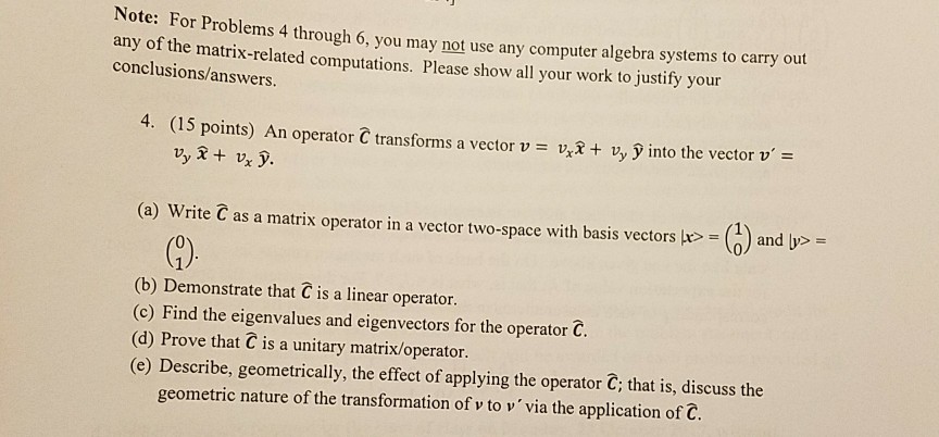 Solved roblems 4 through 6, you may not use any computer | Chegg.com Solved roblems 4 through 6, you may not use any computer | Chegg.com