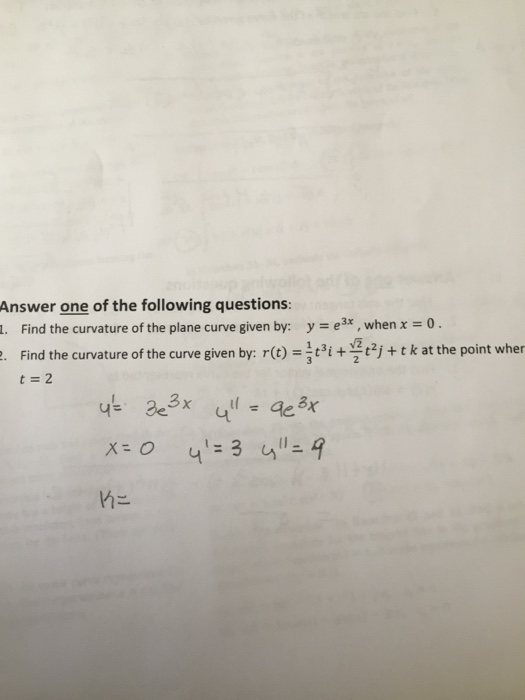 Solved Answer one of the following questions: Find the | Chegg.com