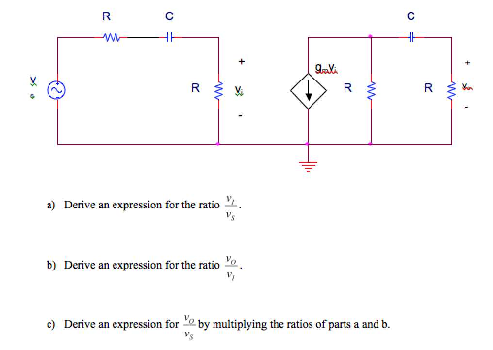 Solved Derive an expression for the ratio v_t/v_s. Derive | Chegg.com