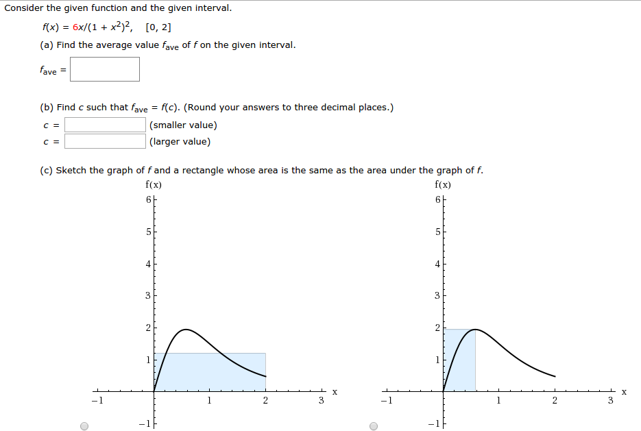 Solved Consider the given function and the given interval. | Chegg.com